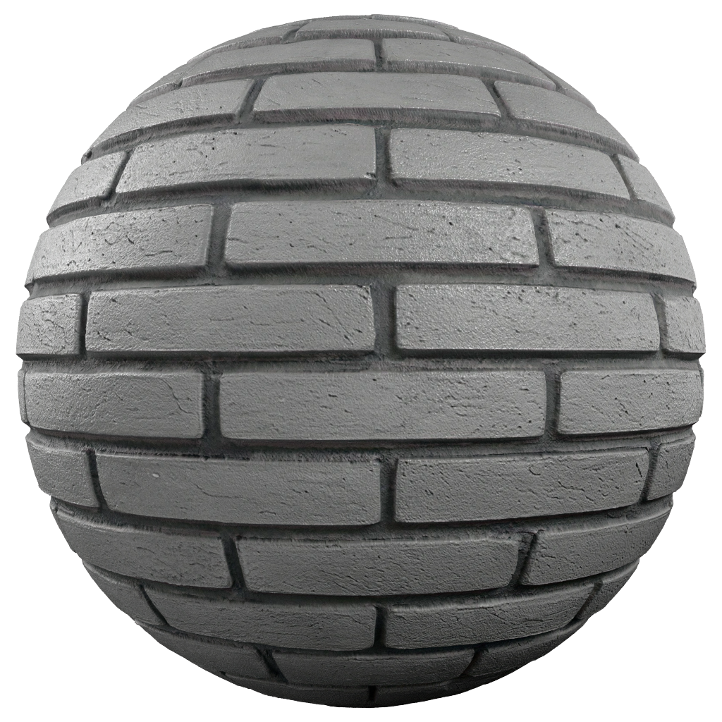 Gray Painted Brick Wall | FREE bricks materials | BlenderKit