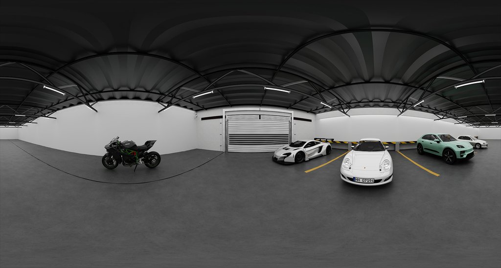 Indoor Parking Garage Studio | Interiors HDRis | BlenderKit