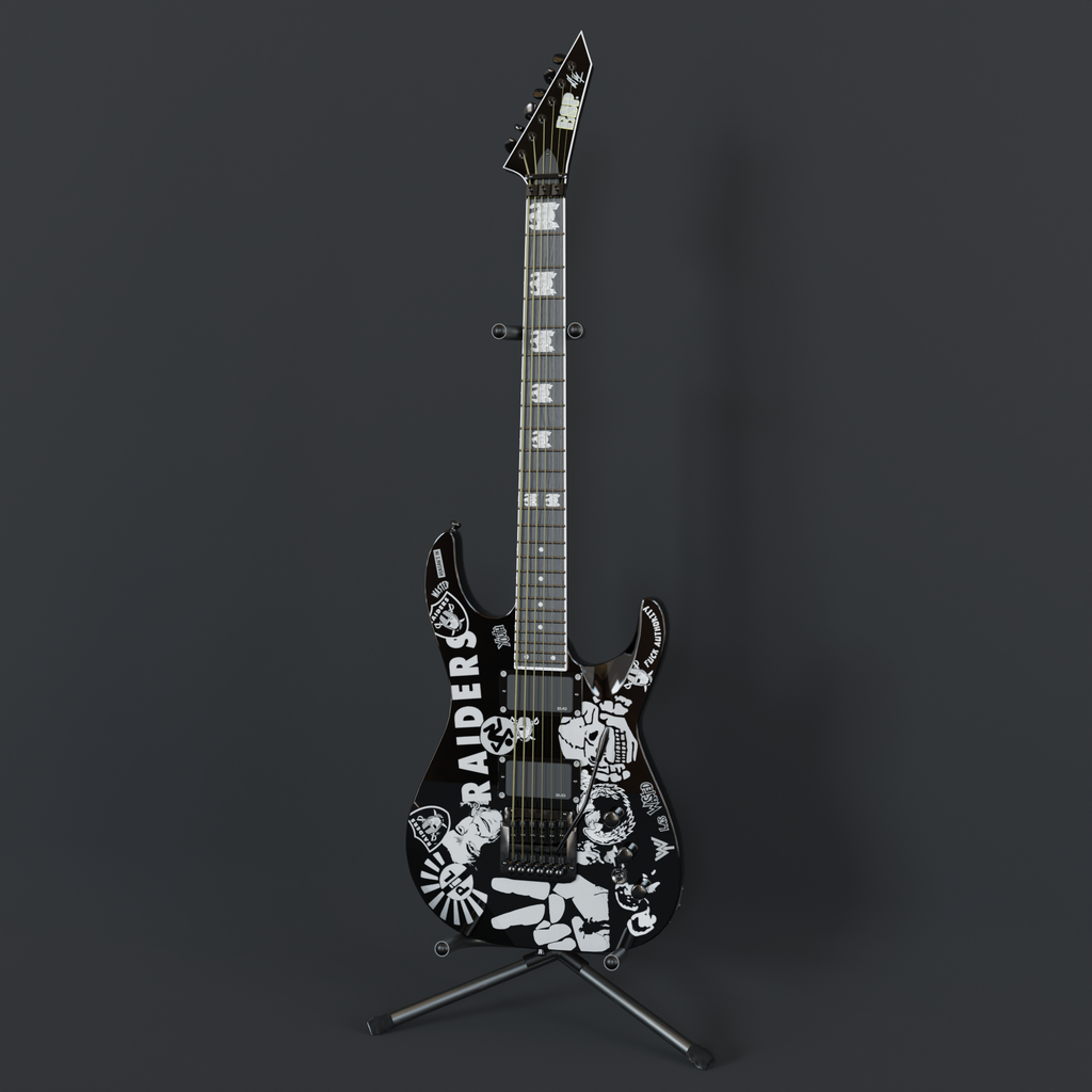 ESP JH Eagle BK | FREE Musical Instruments models | BlenderKit