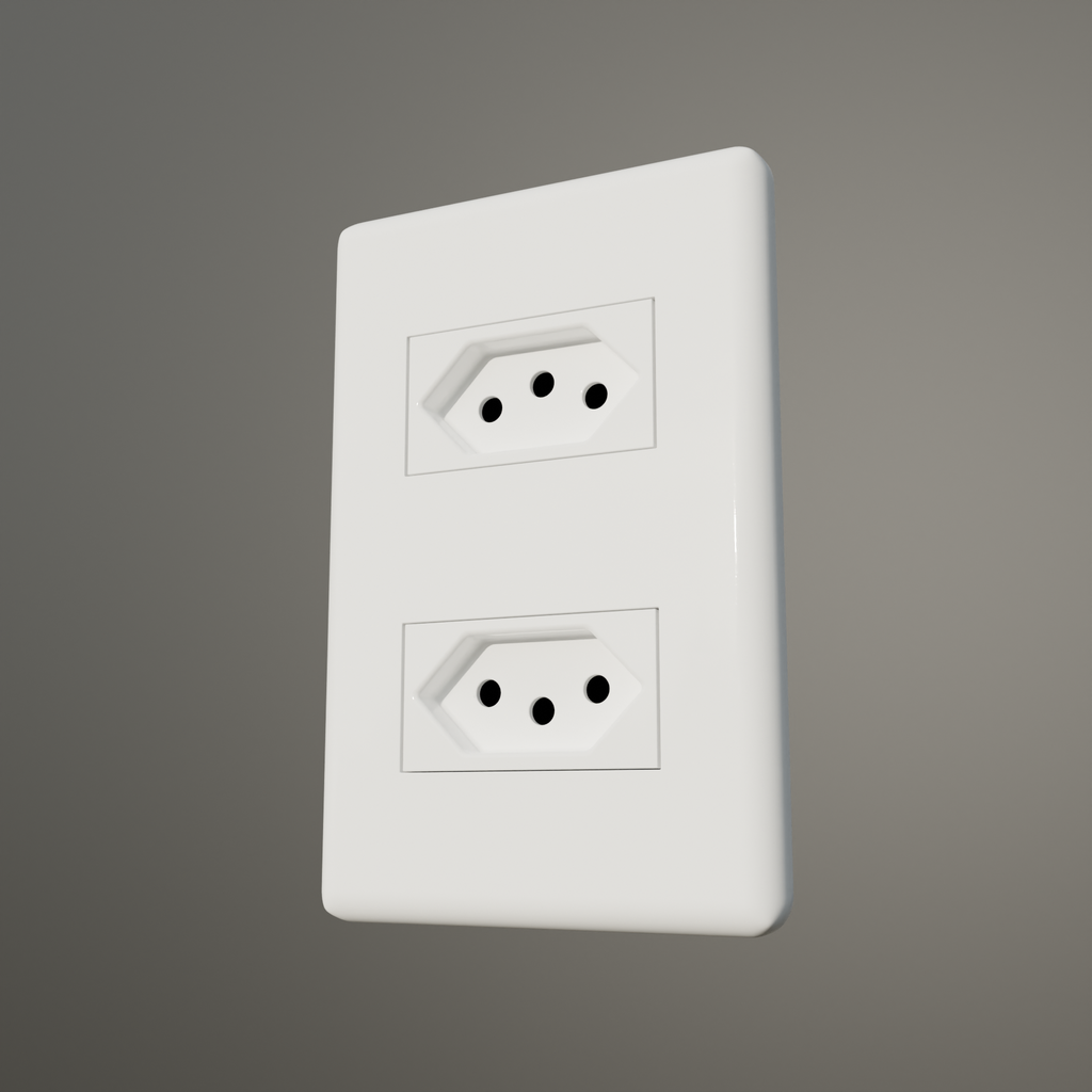 Type N double power outlet | FREE Stationeries models | BlenderKit