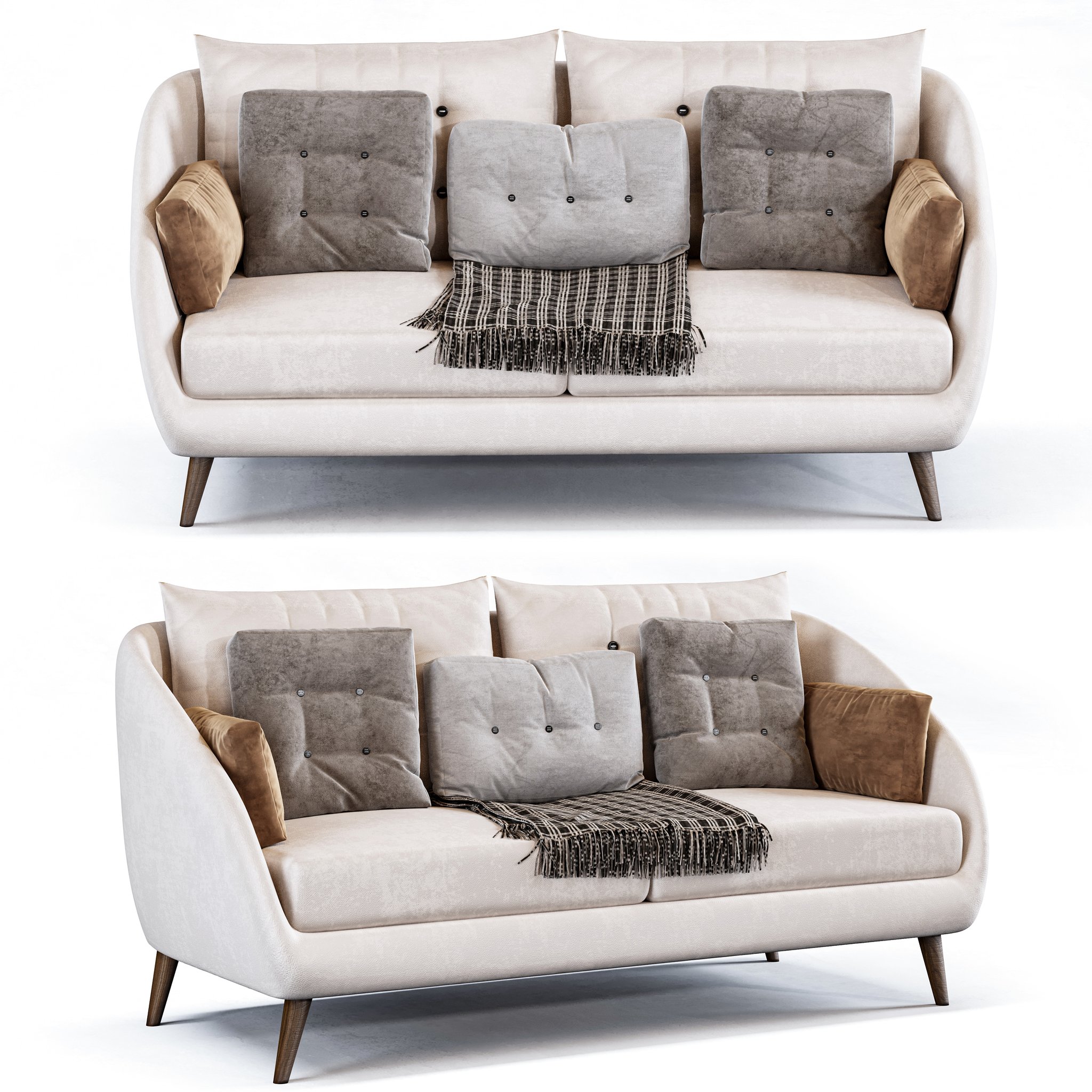 Lovely white sofa italian | Sofas models | BlenderKit