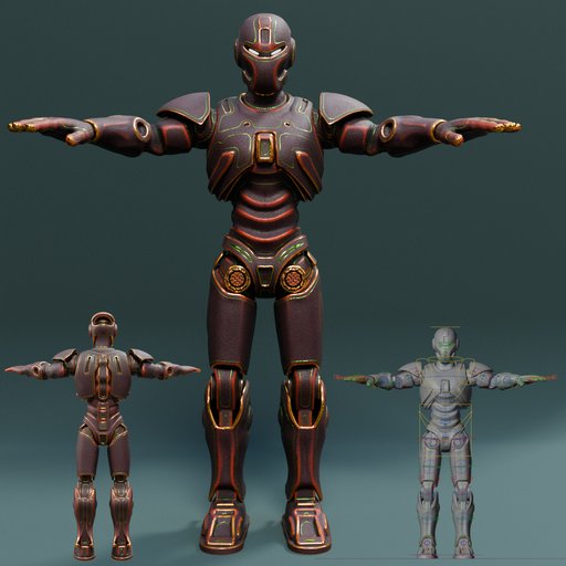 Leather suit Robot | FREE Robots Characters models | BlenderKit