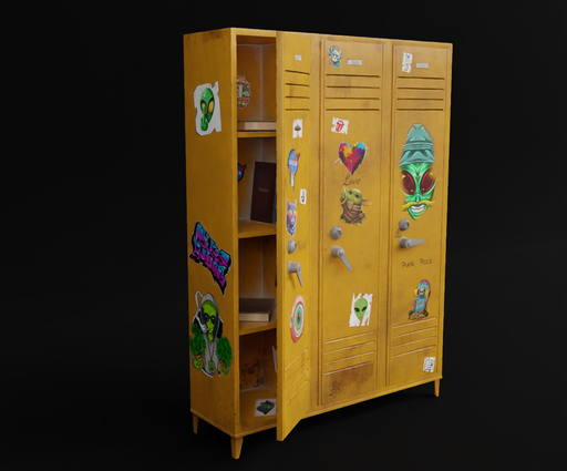 School Locker | Commodes models | BlenderKit