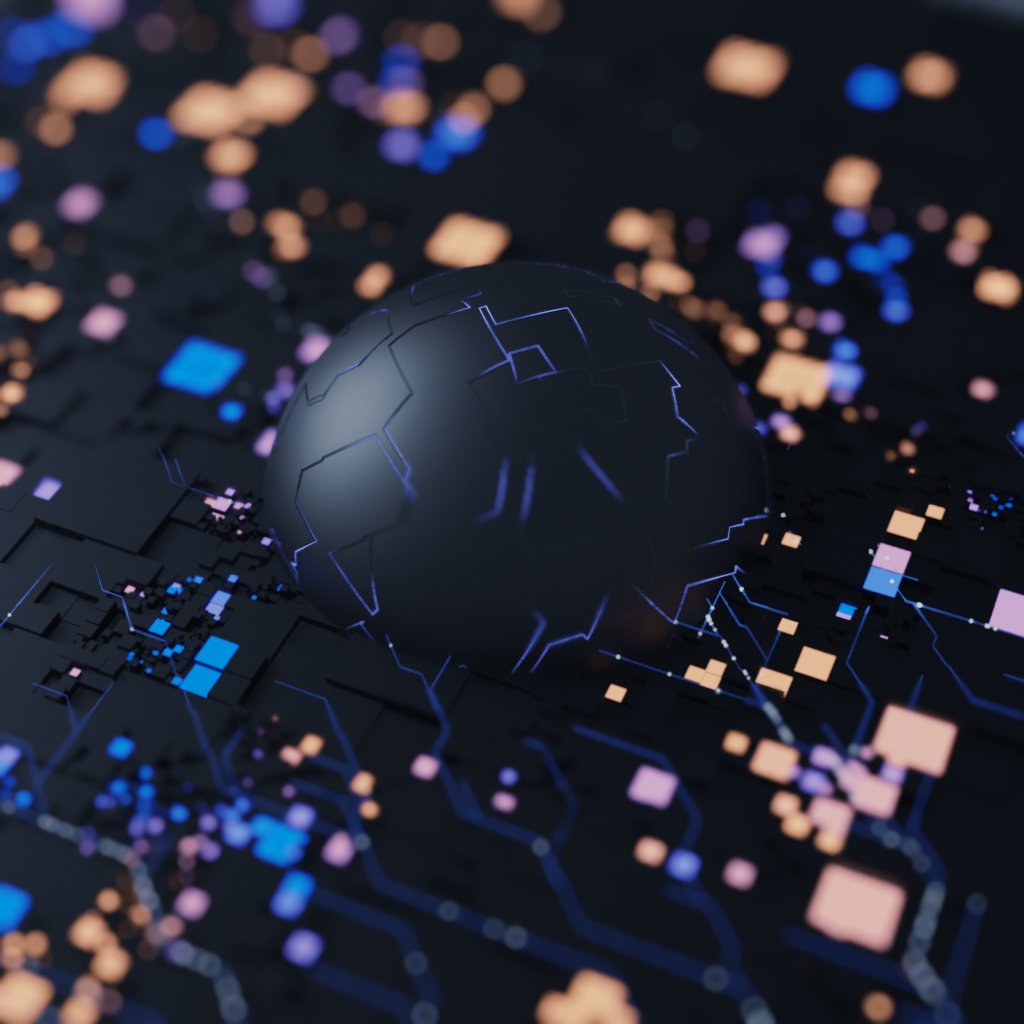 Futuristic Digital Connection | Science scenes | BlenderKit