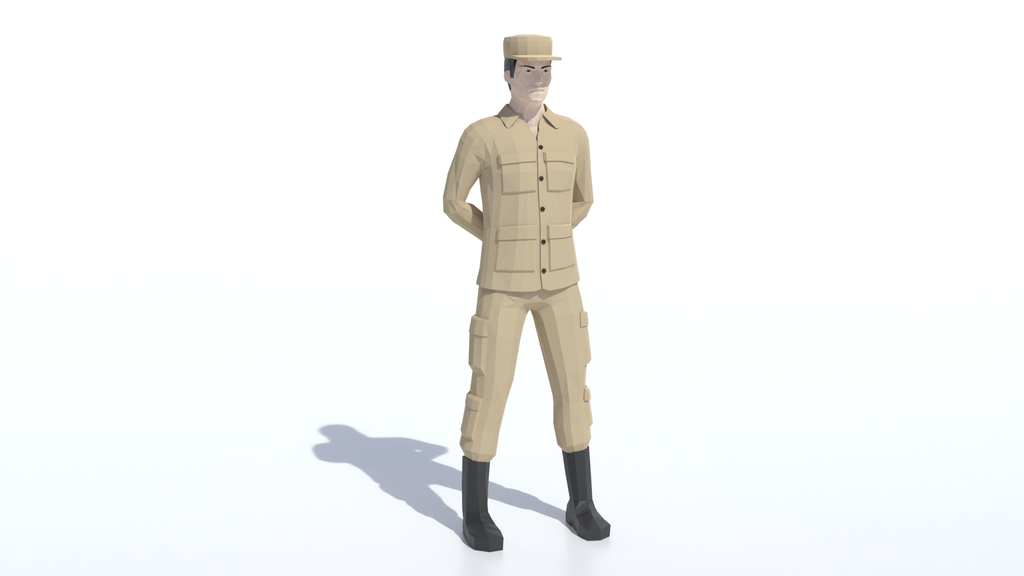 Low Poly Soldier | Military Characters models | BlenderKit