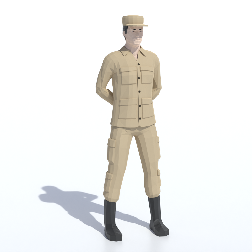 BlenderKit | Download the Low Poly Soldier model
