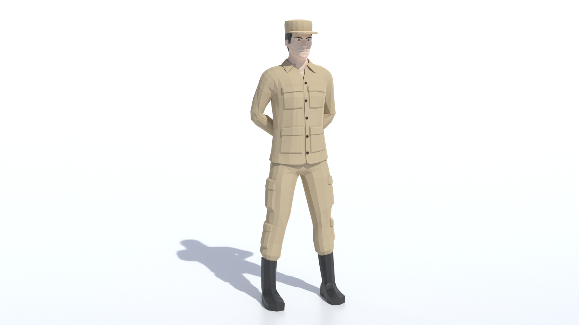 Low Poly Soldier | Military Characters models | BlenderKit