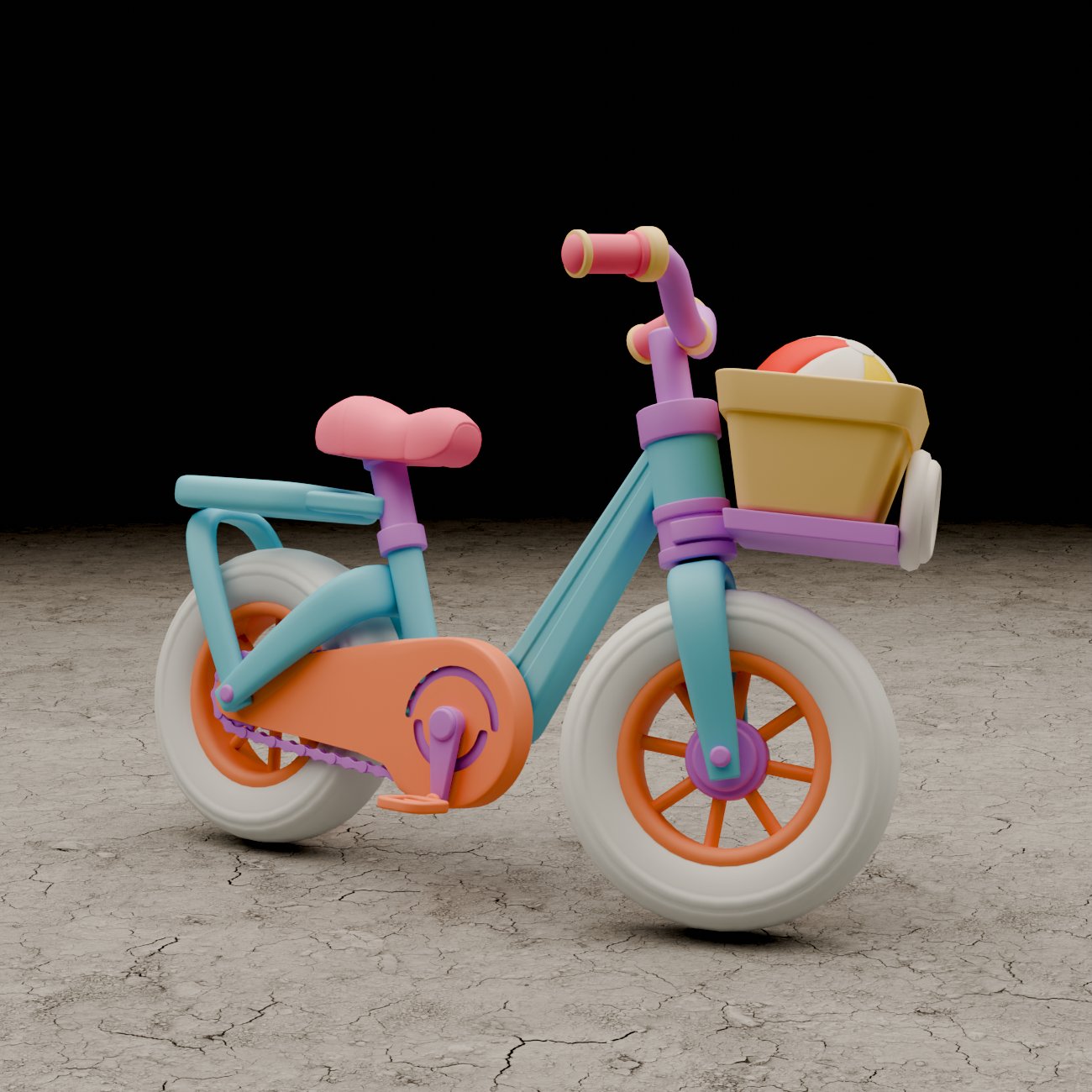 Stylized Bicycle | FREE Bicycle models | BlenderKit