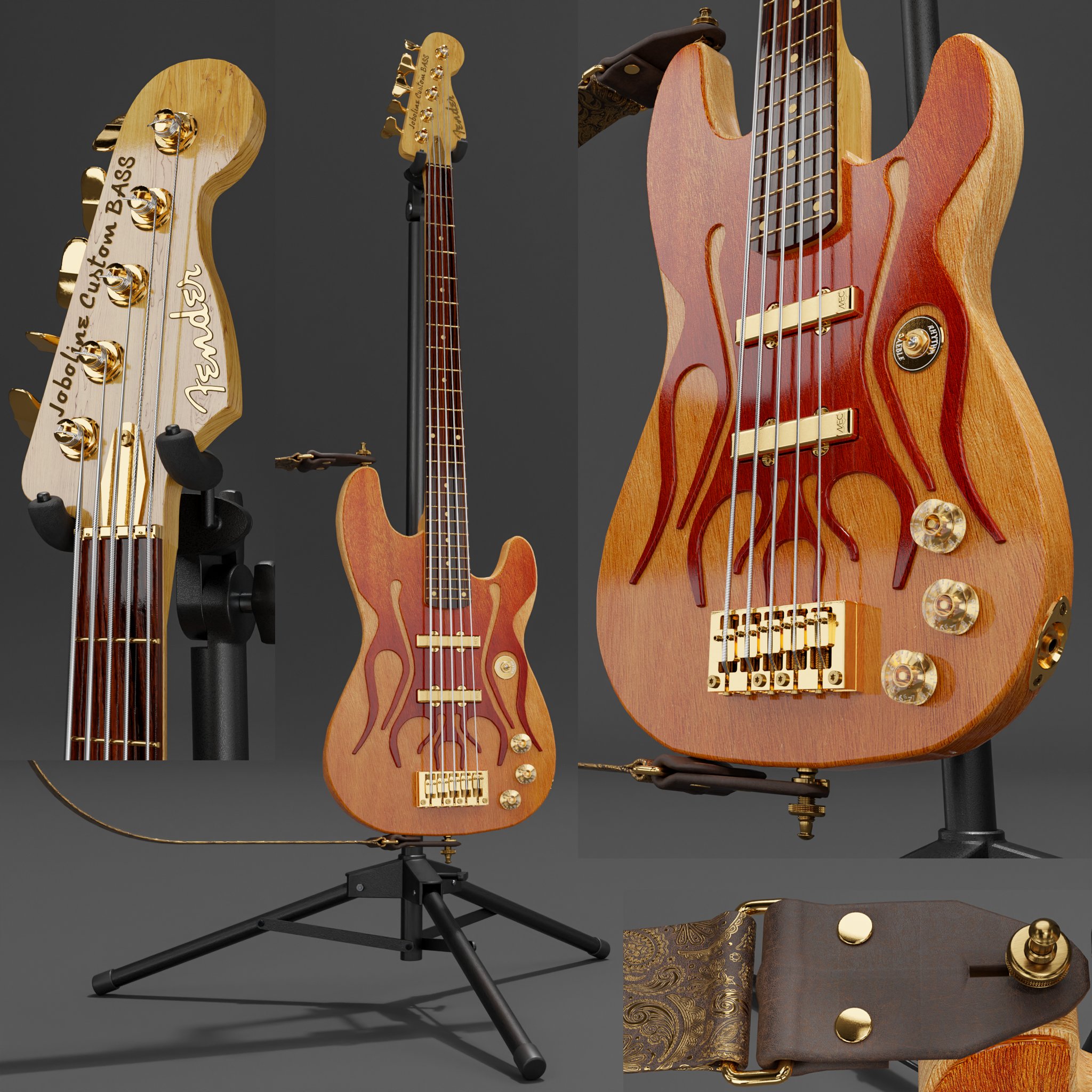 Fender- Joboline Custom Bass. | FREE Musical Instruments models ...