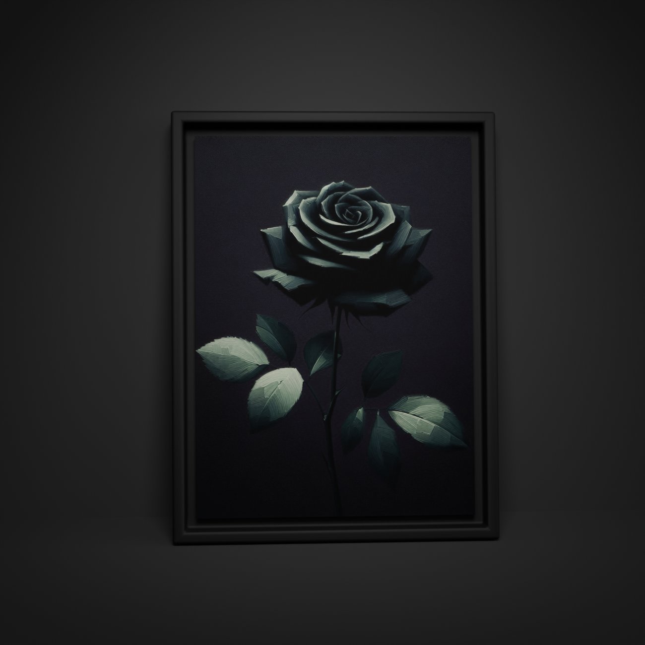 Black Rose Painting | FREE Interior Design models | BlenderKit