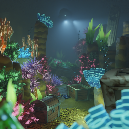 Tesouro perdido | FREE Underwater scenes | BlenderKit