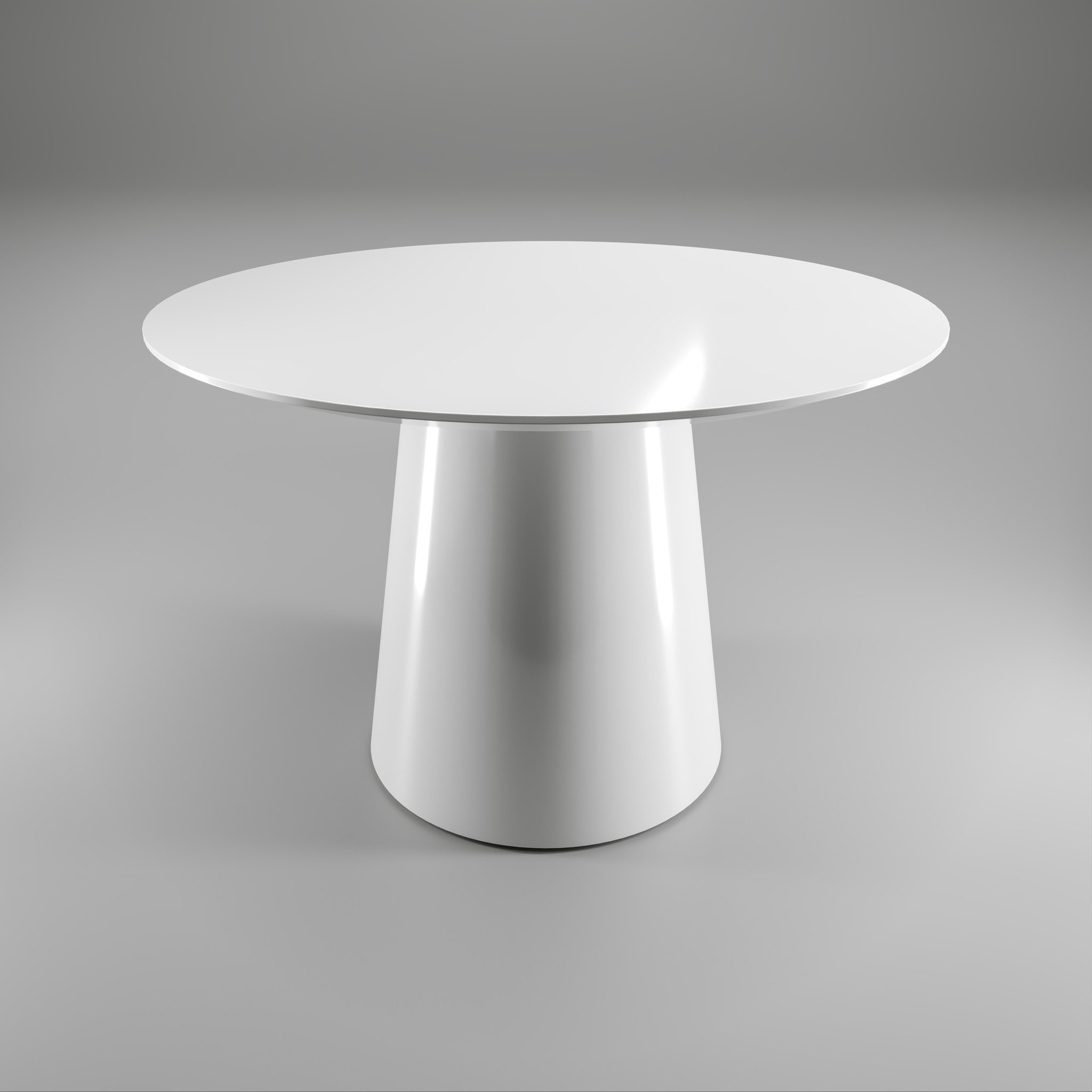 White conical dining table | FREE Tables models | BlenderKit