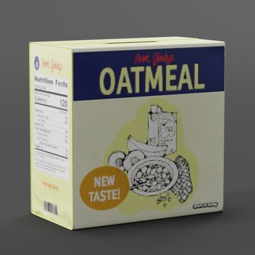 Oatmeal Box | Kitchen Furniture models | BlenderKit