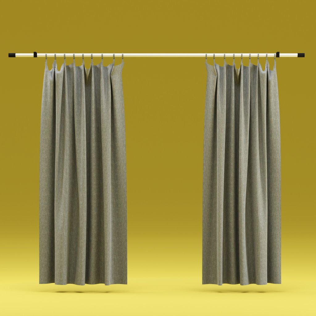Curtain grey 01 | Curtains models | BlenderKit