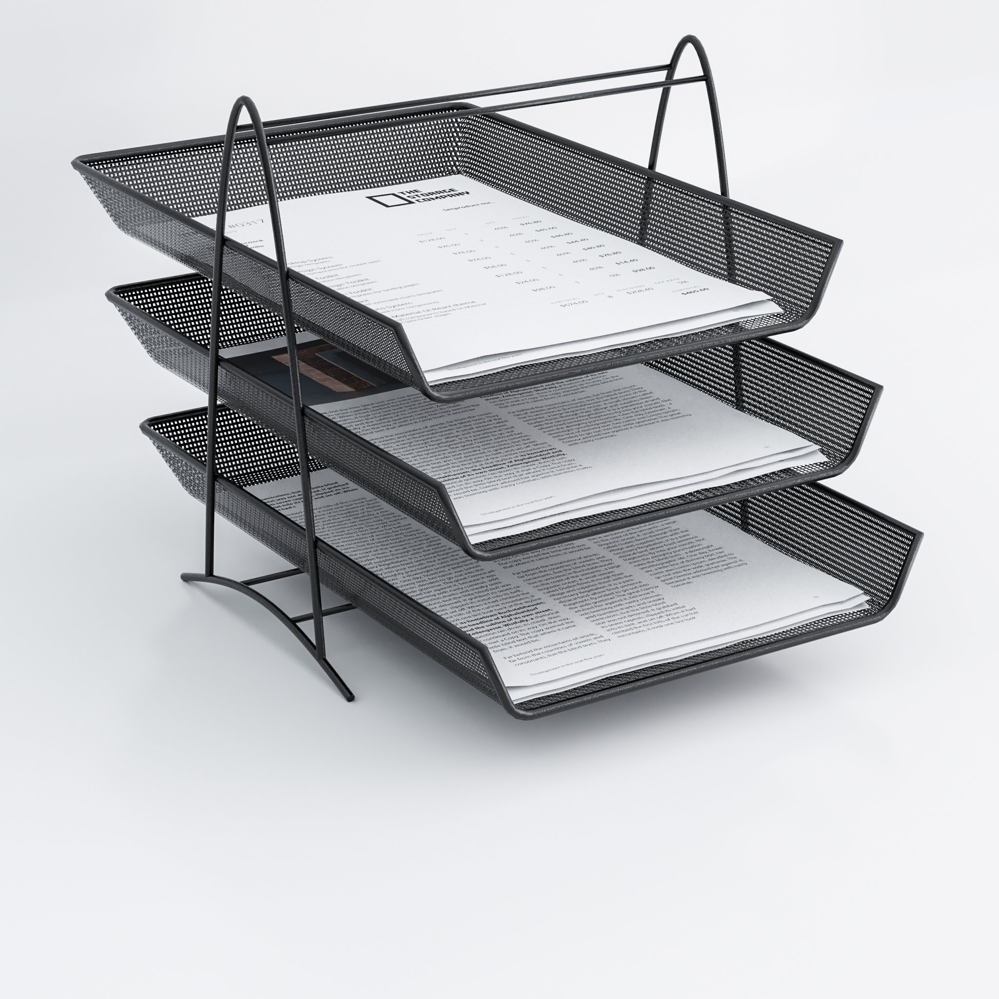 Desktop filing system with documents | Stationeries models | BlenderKit
