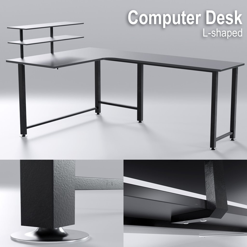 Computer Desk | FREE Desks models | BlenderKit