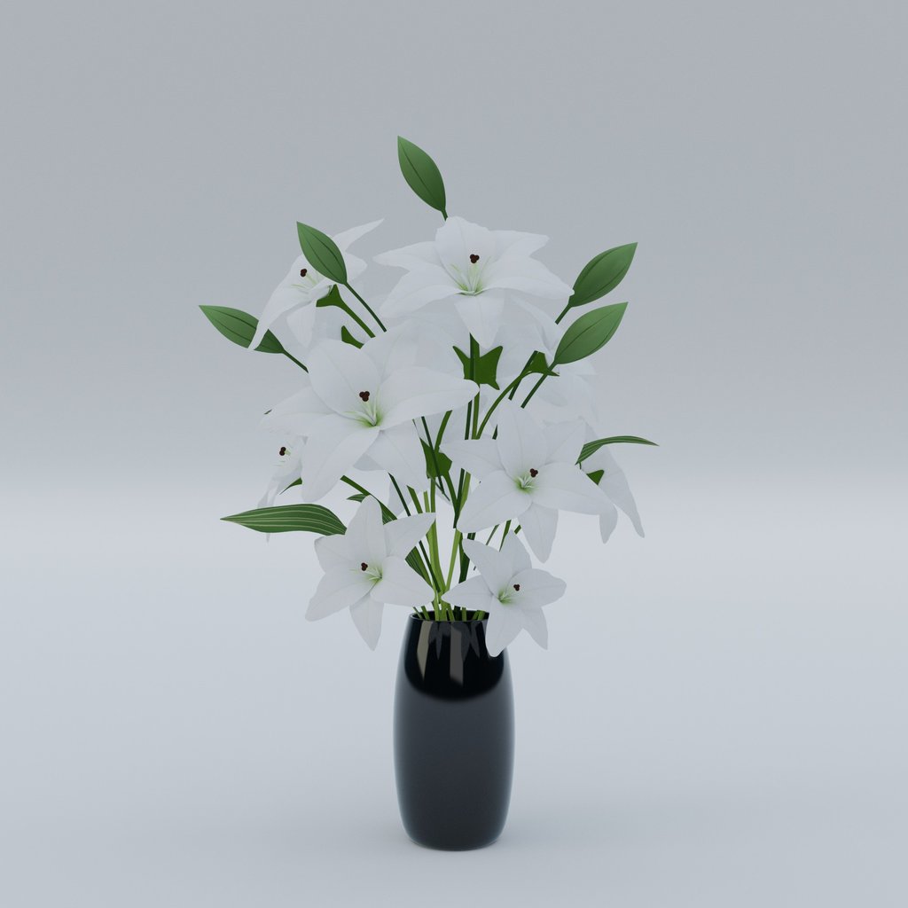 White lily | Indoor Plants models | BlenderKit