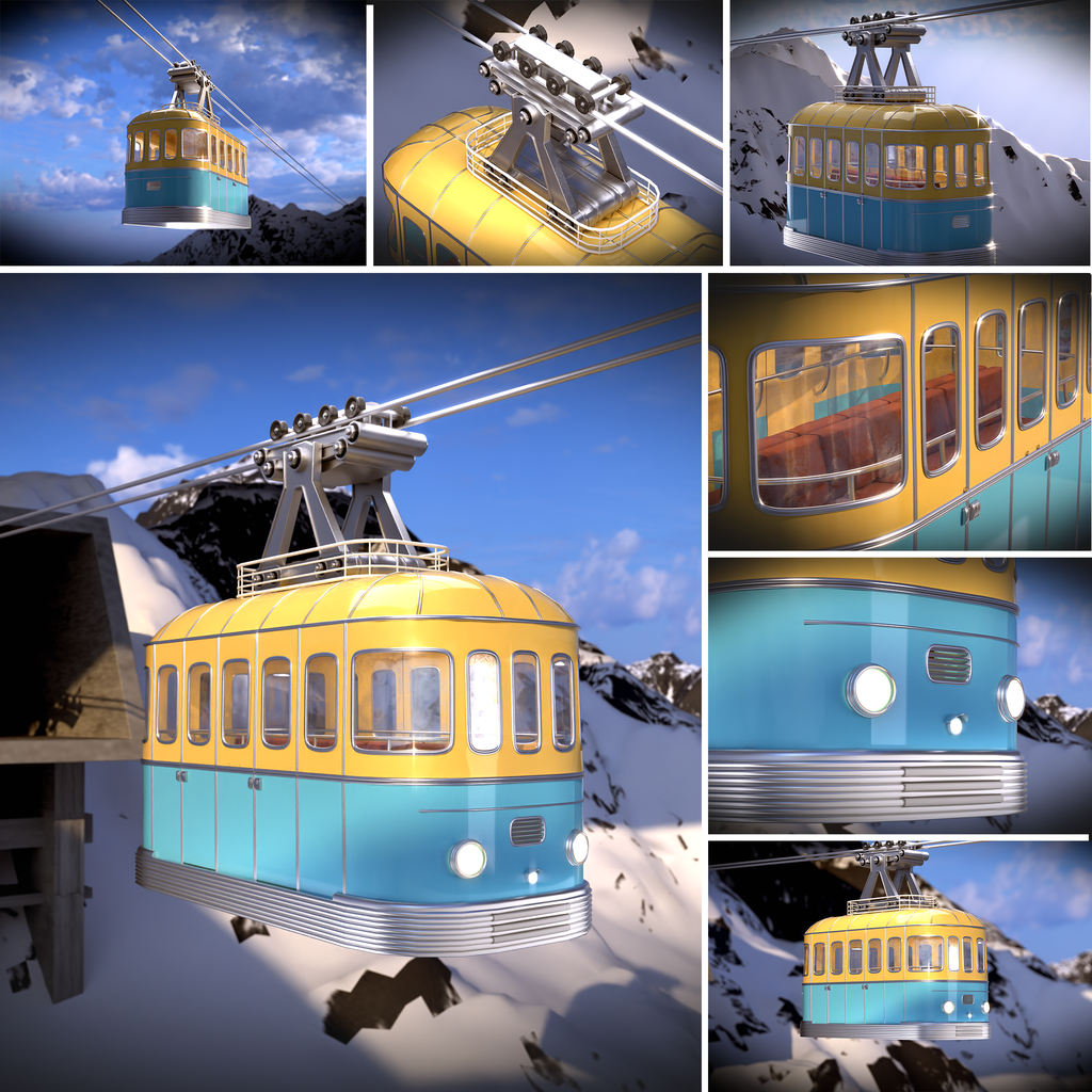 Cable car | Fantasy scenes | BlenderKit
