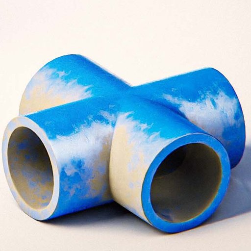 Plastic BLUE 4 Way Pipe Connector | FREE Industrial parts models ...