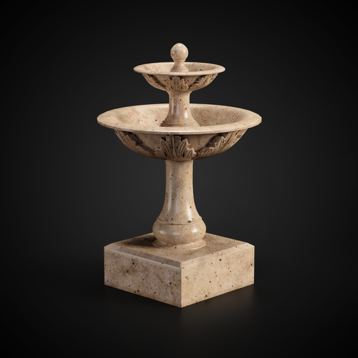 Ornamental Fountain + PBR Texture | Fountains models | BlenderKit
