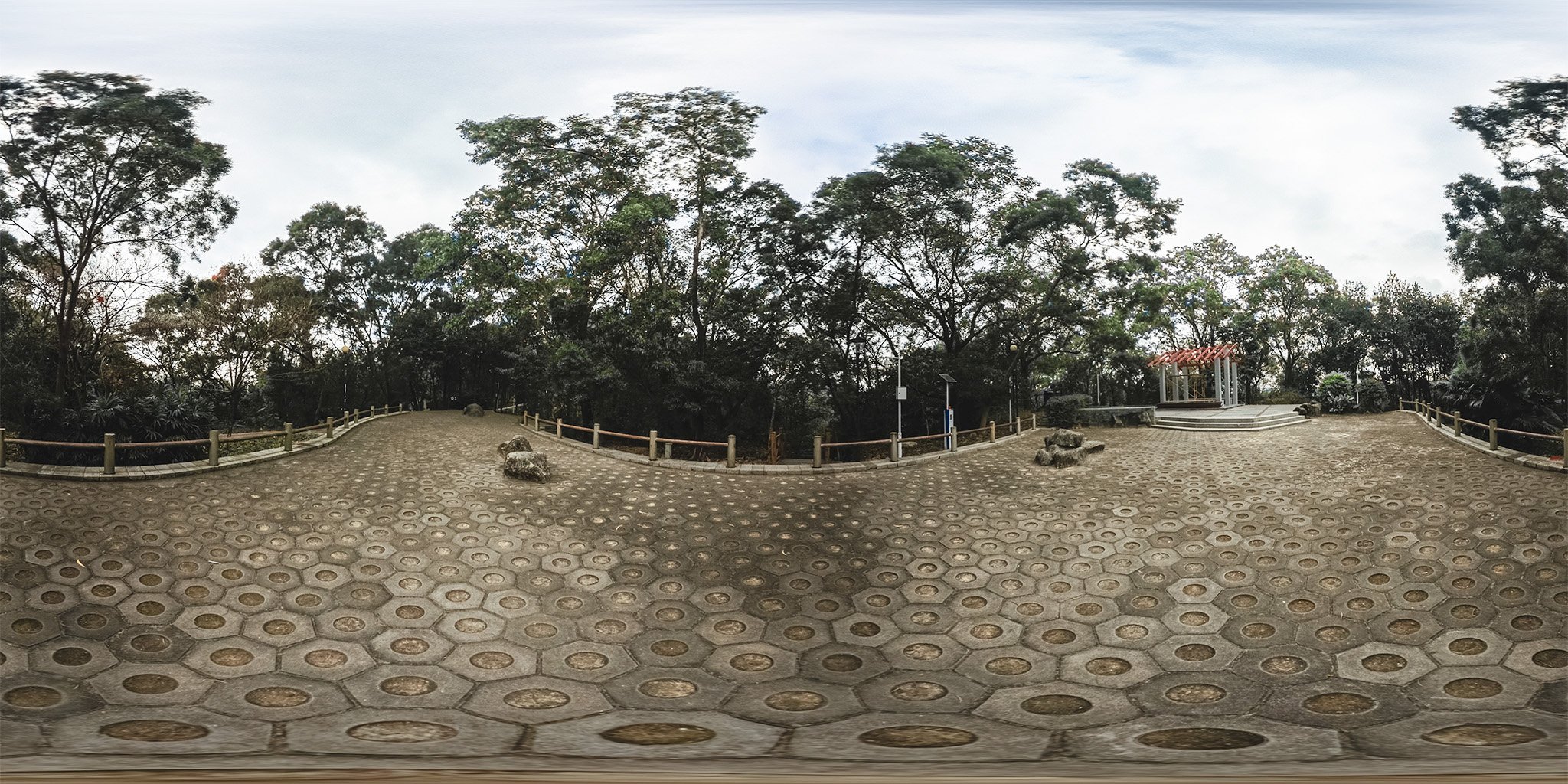 Hexagonal floor tile | FREE Nature HDRis | BlenderKit