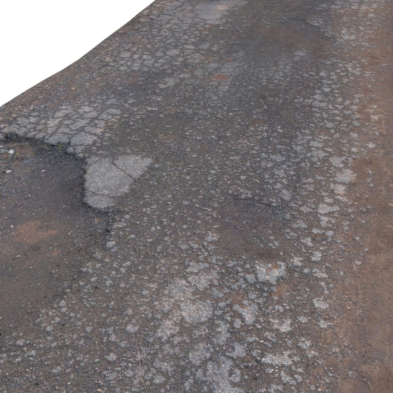 Small broken road | Urban Environment models | BlenderKit