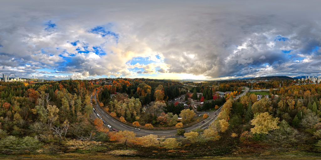 Fall Colorful City Sunset | Cityscapes HDRis | BlenderKit