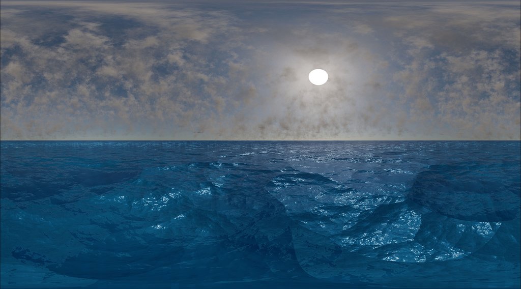 Deep Blue Ocean Sunset | Water Environments HDRis | BlenderKit