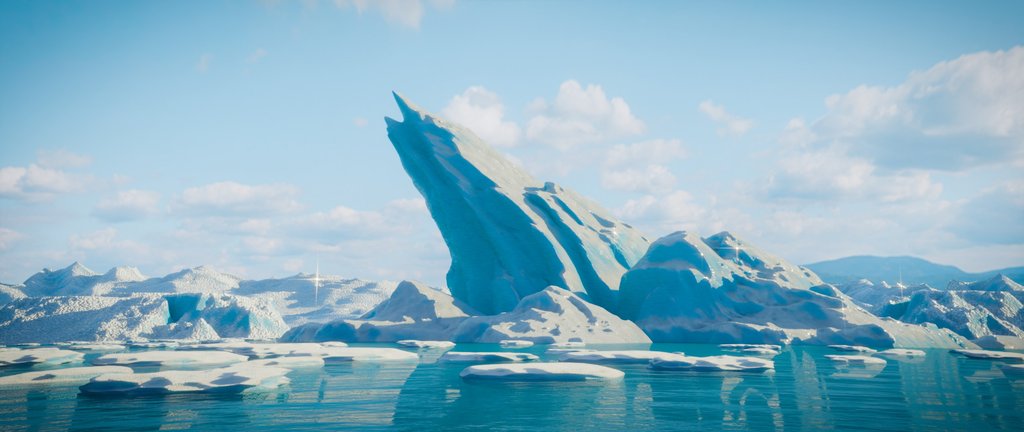 Arctic Waters Iceberg Formation | Nature scenes | BlenderKit