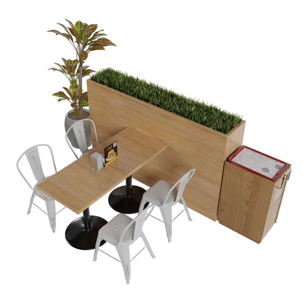 BlenderKit | Download the Food Court Table 2 model