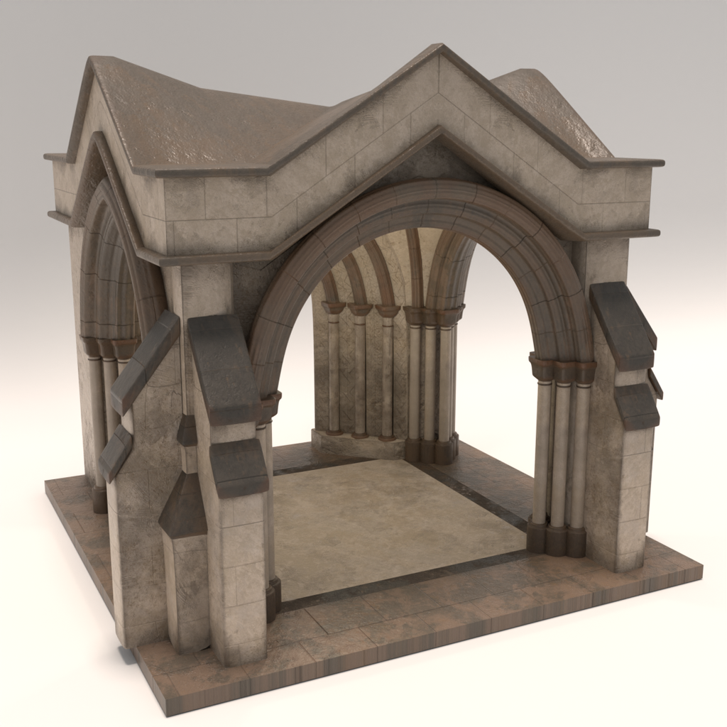 Gothic Cathedral Entrance | Historic Buildings models | BlenderKit