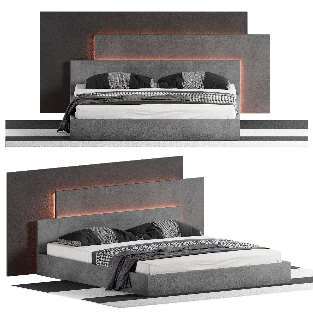 Bed 003 | Beds models | BlenderKit