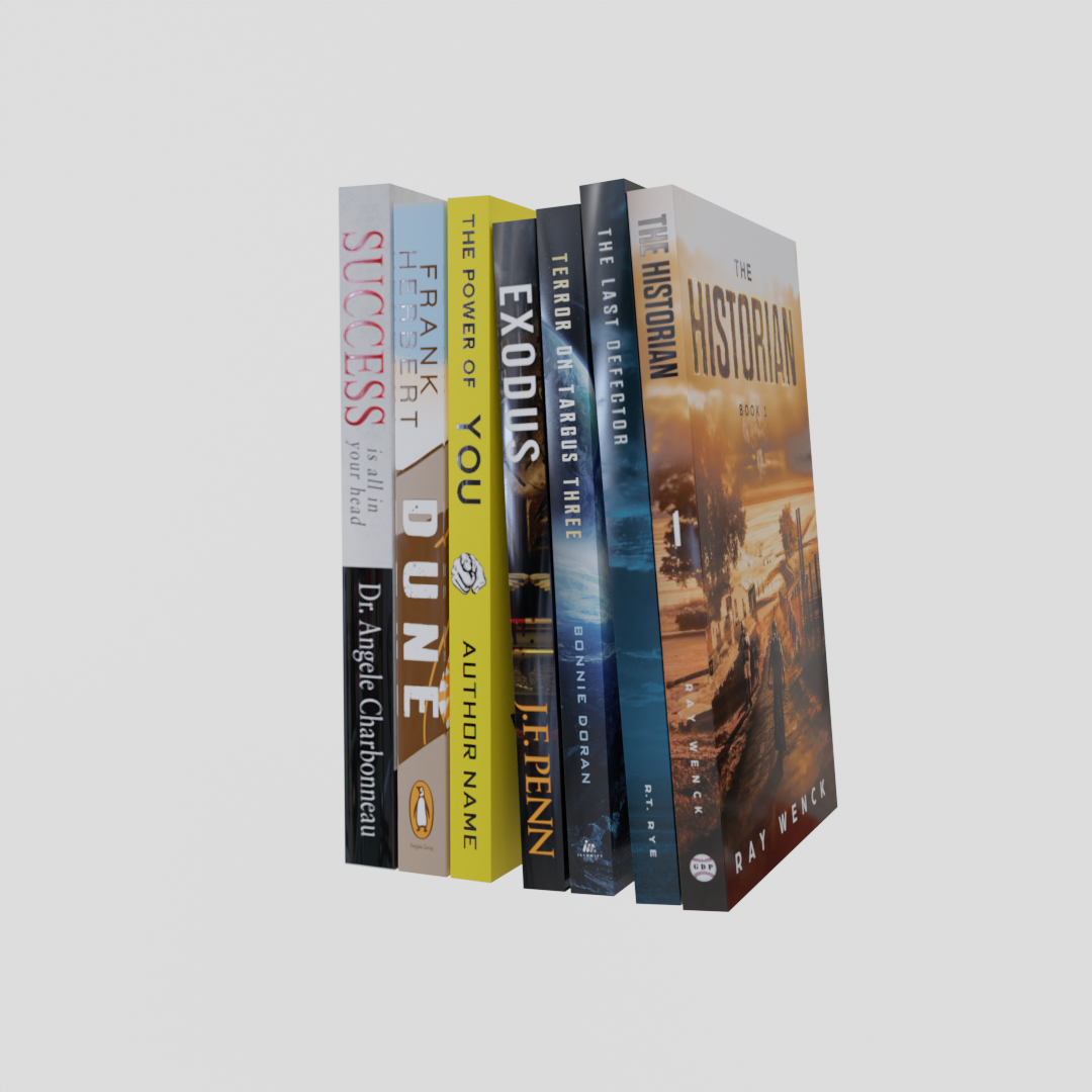 Assorted fiction books | FREE Books models | BlenderKit