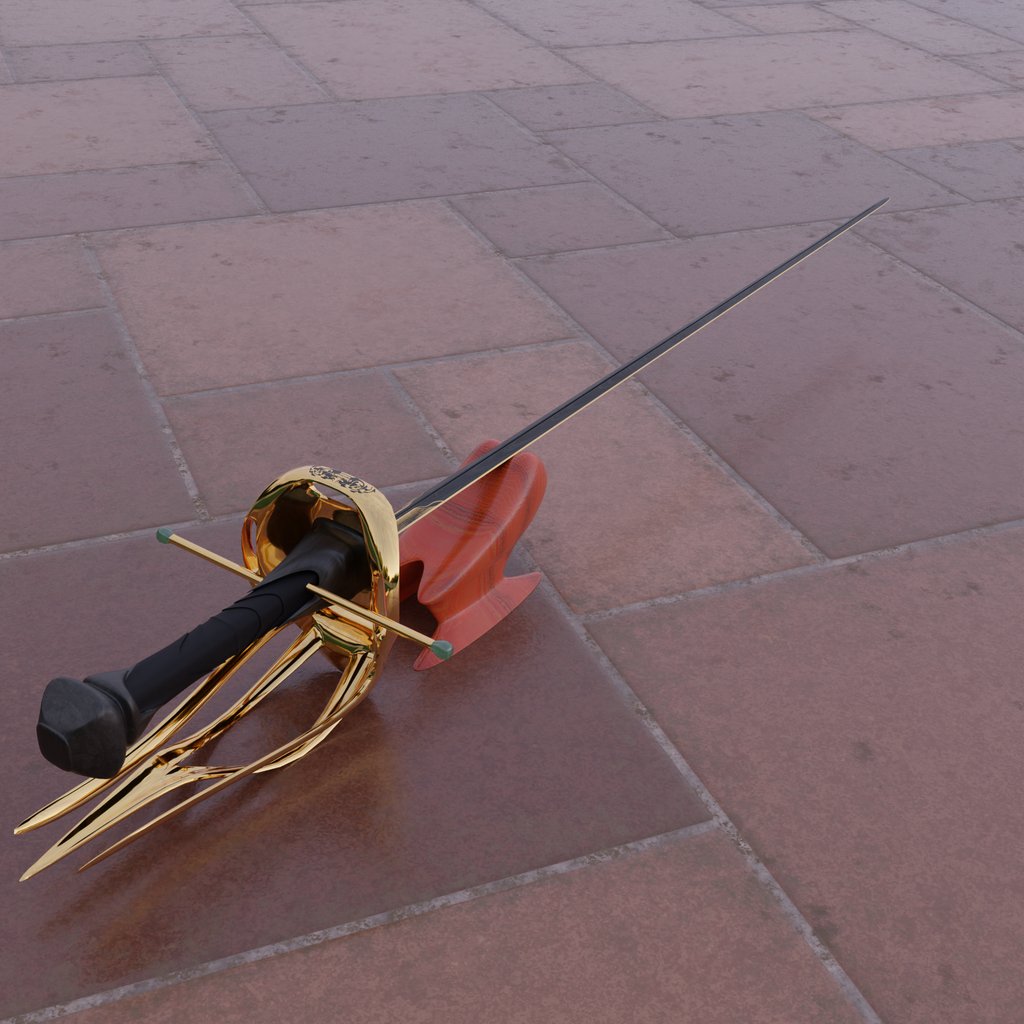 Rapier-Sword | FREE Historical Weapons models | BlenderKit