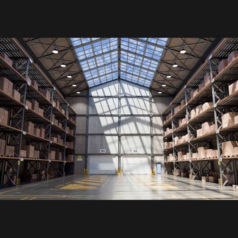 Small Warehouse | Industrial scenes | BlenderKit