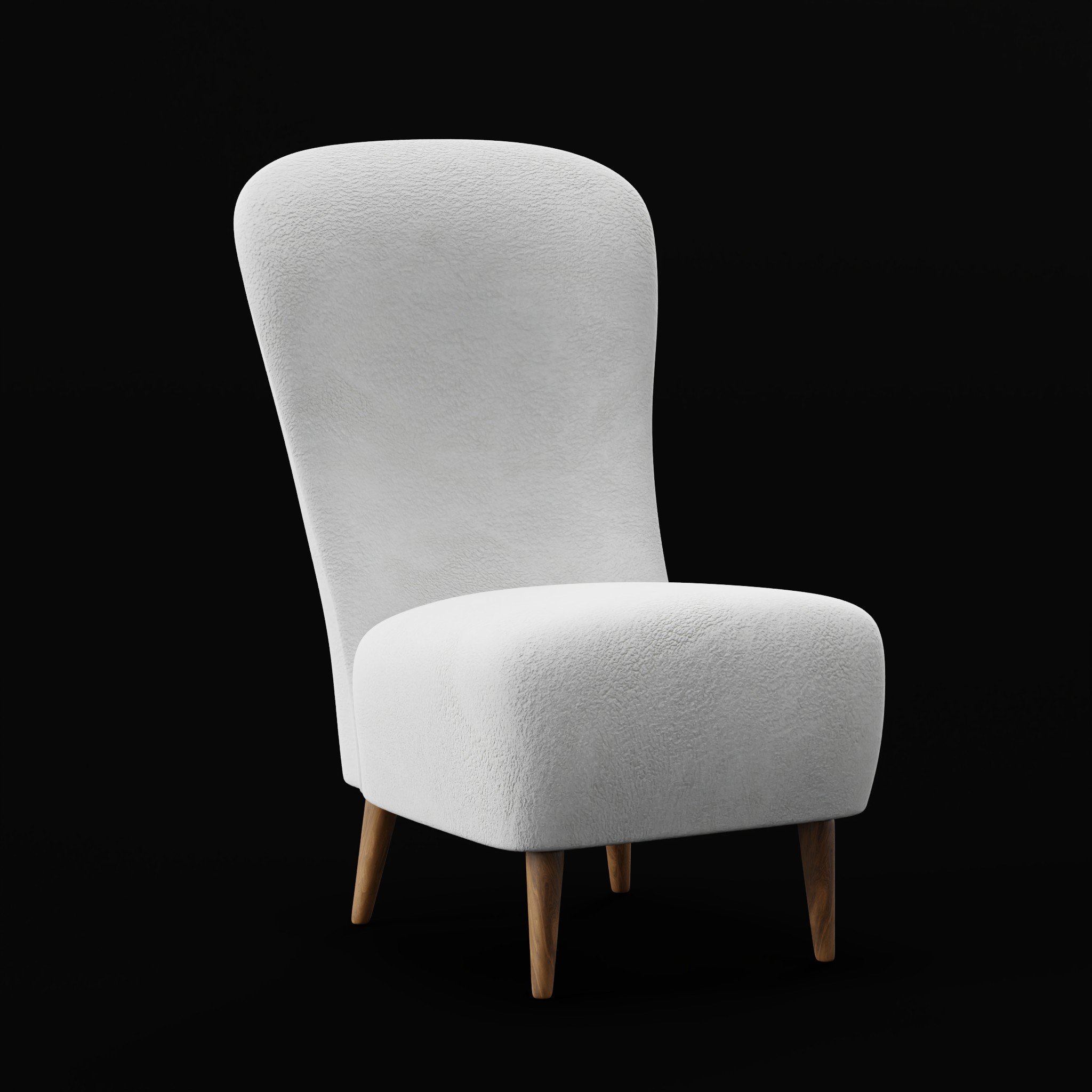 Soft Fluffy Easy Chair | Sitting Chairs models | BlenderKit