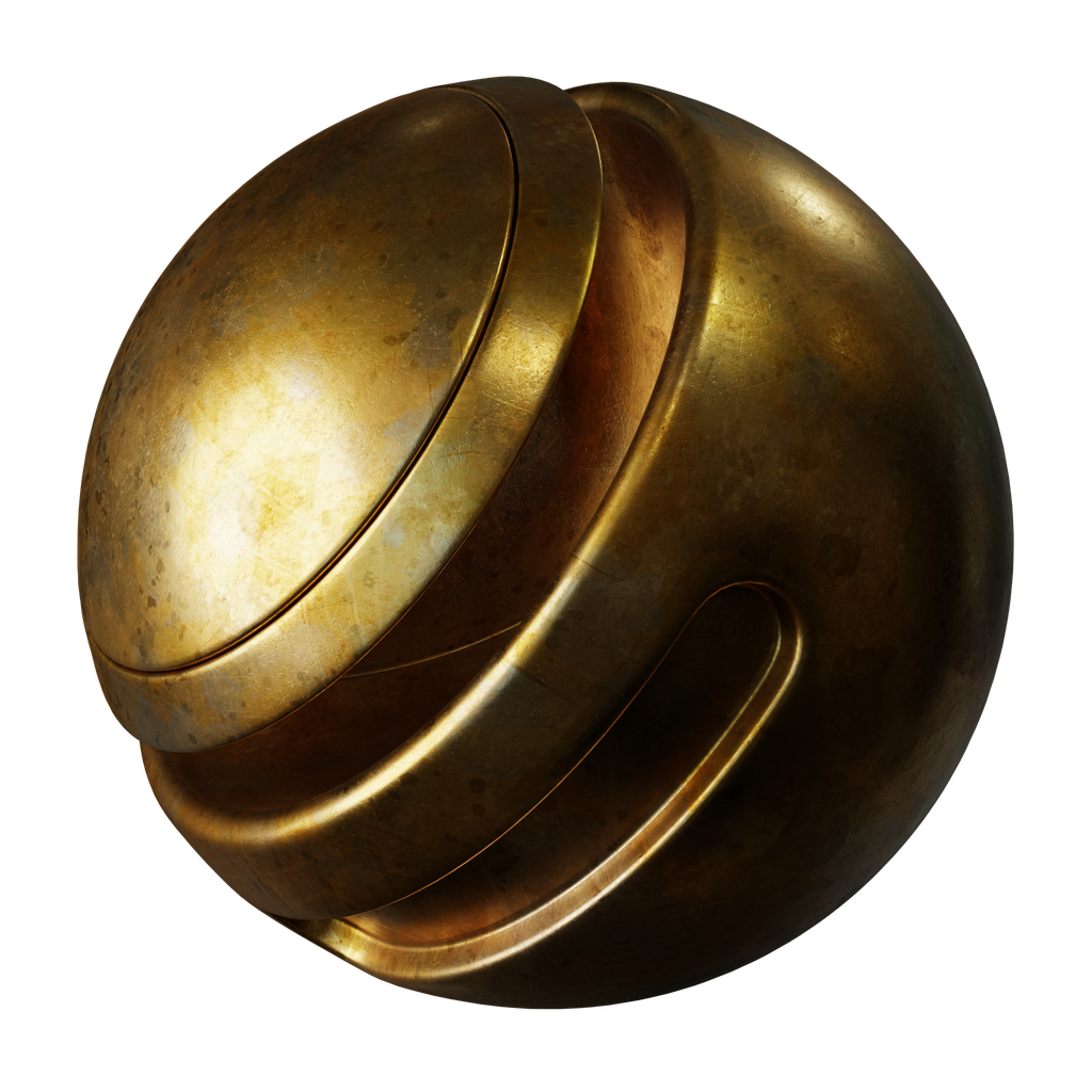 Old dirty brass | FREE metal materials | BlenderKit