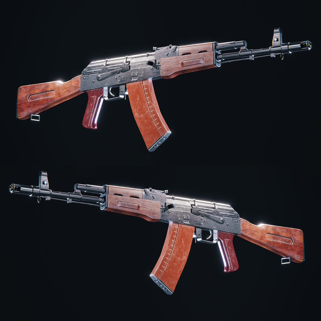 BlenderKit: Download the FREE Ak-47 model
