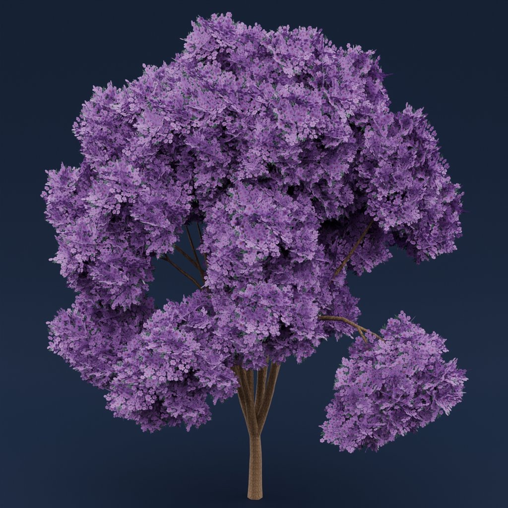Purple flowered tree | Trees models | BlenderKit