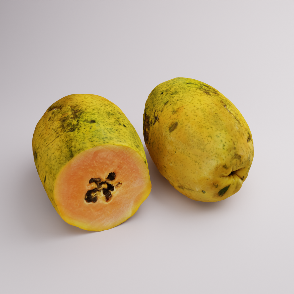 Papaya cut | FREE Fruit & Vegetables models | BlenderKit