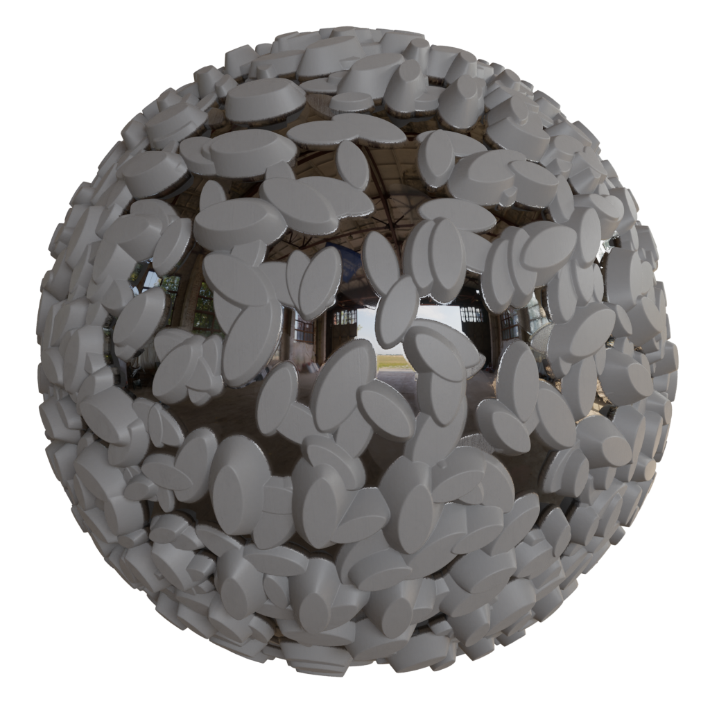 Wall mirror geometry design 1 | FREE ceramic materials | BlenderKit