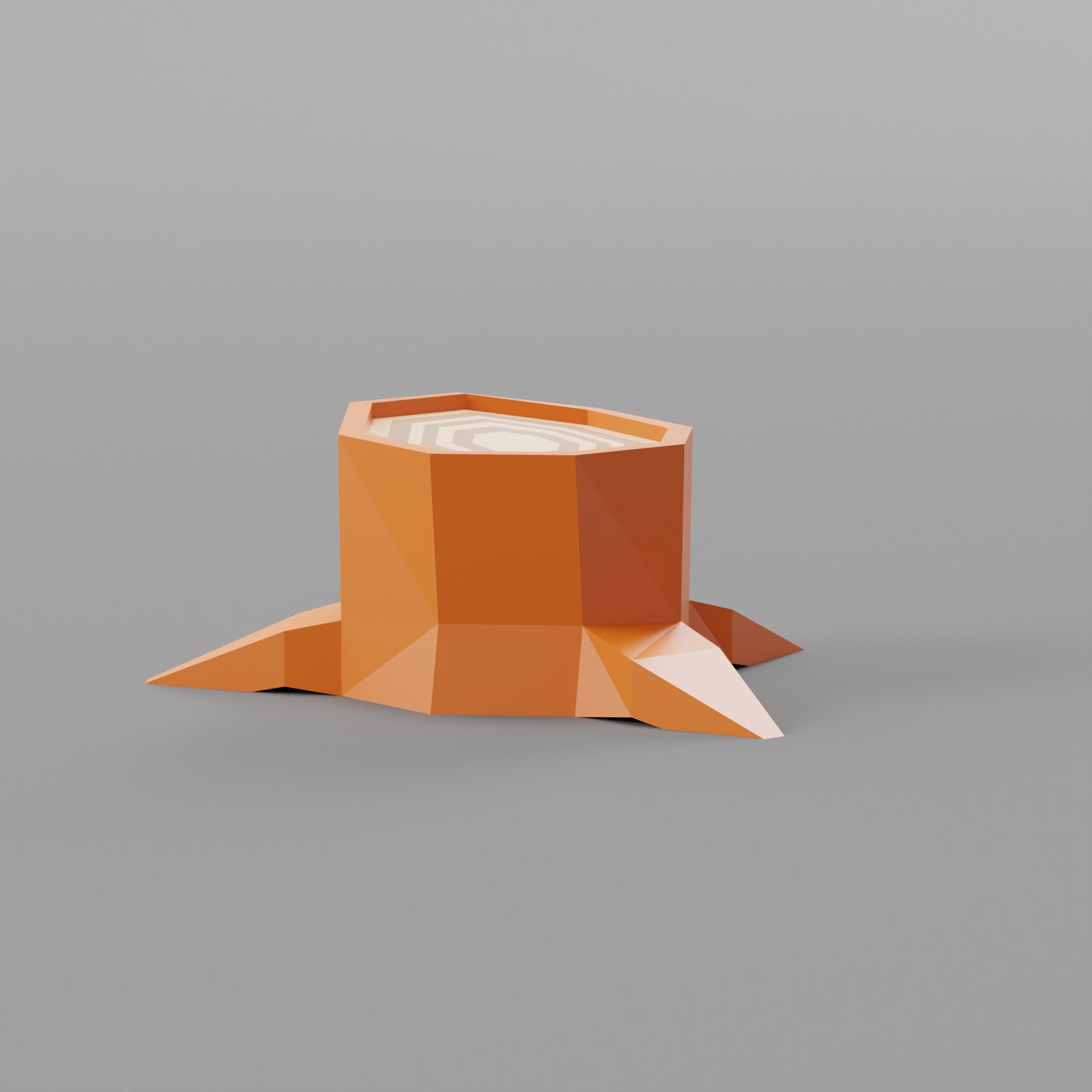 Low poly stump | FREE Trees models | BlenderKit