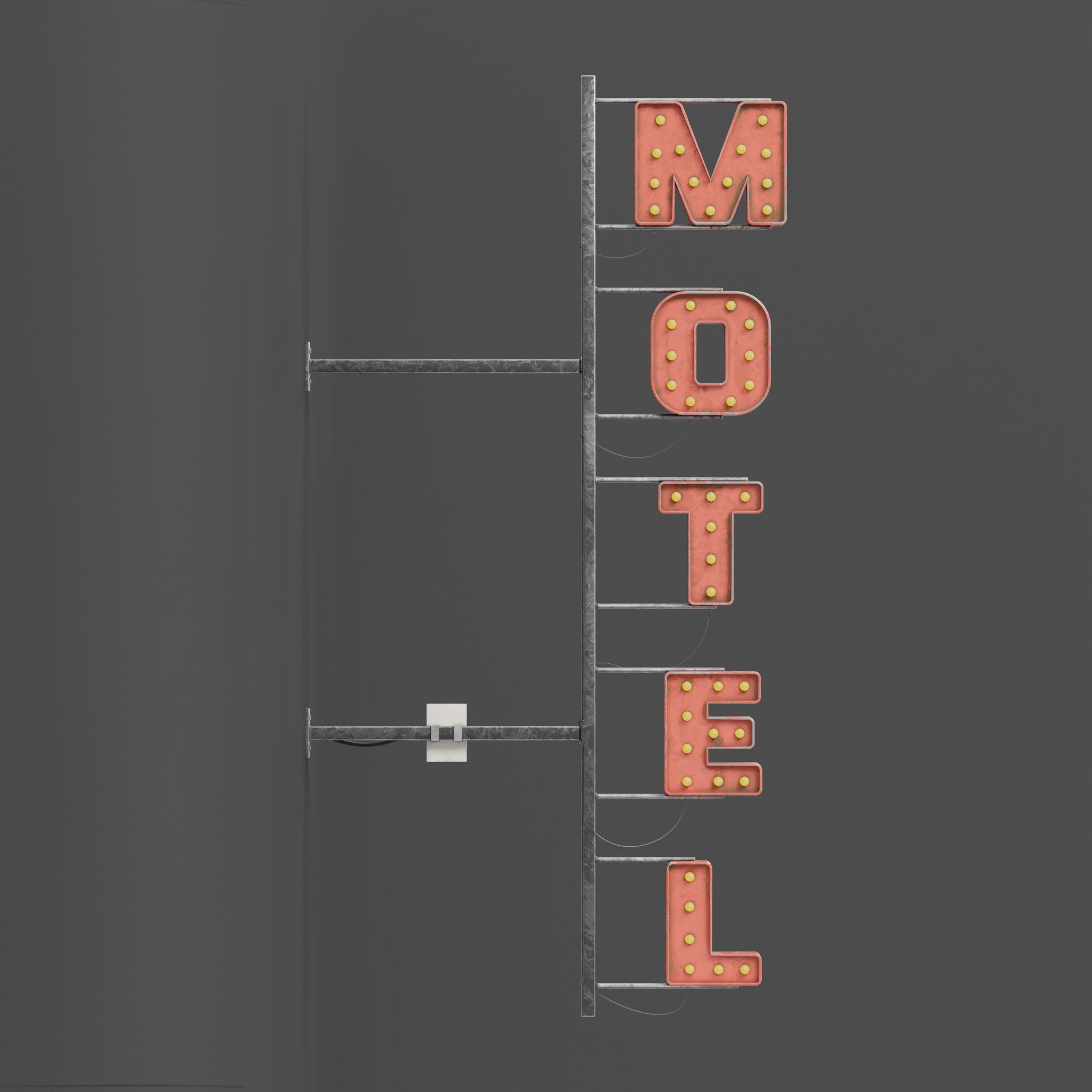 Hanging Motel Sign | Architecture models | BlenderKit