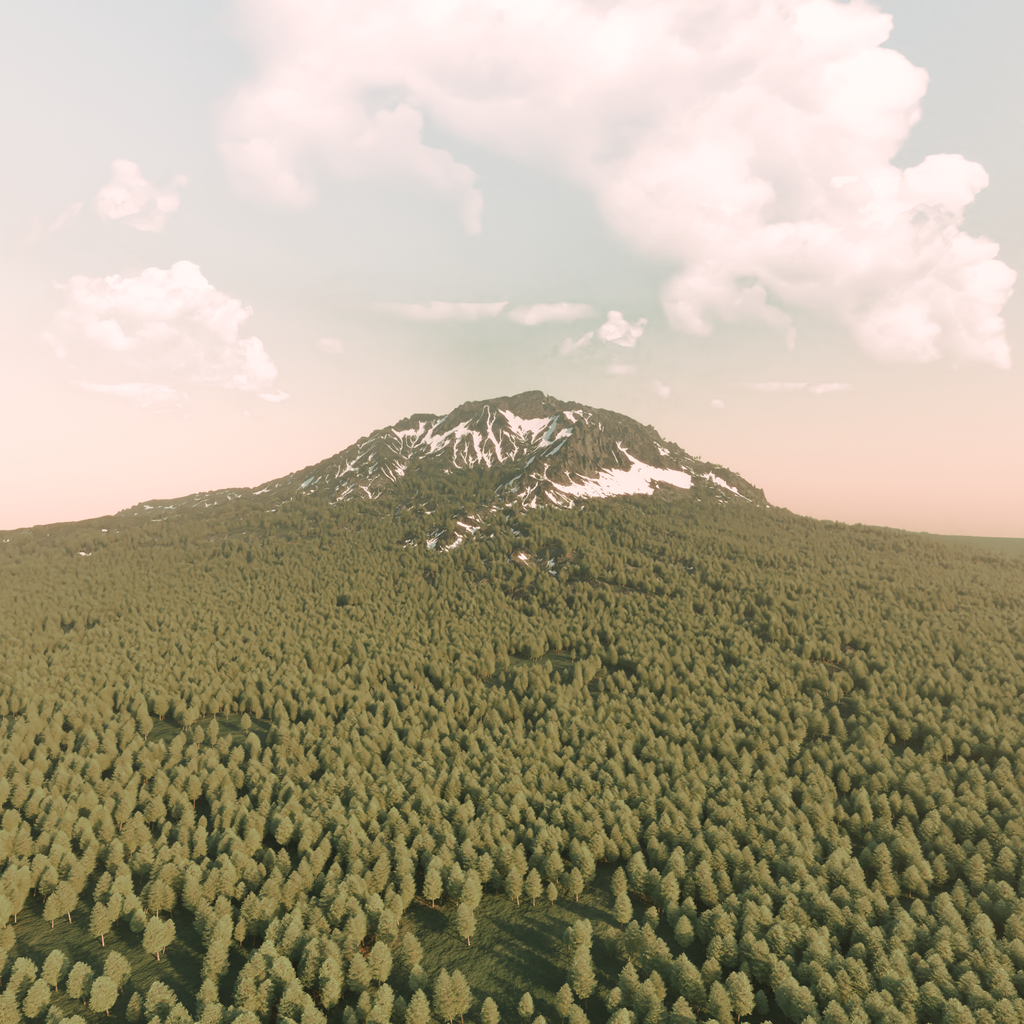 Mountain With Forest | Terrains models | BlenderKit