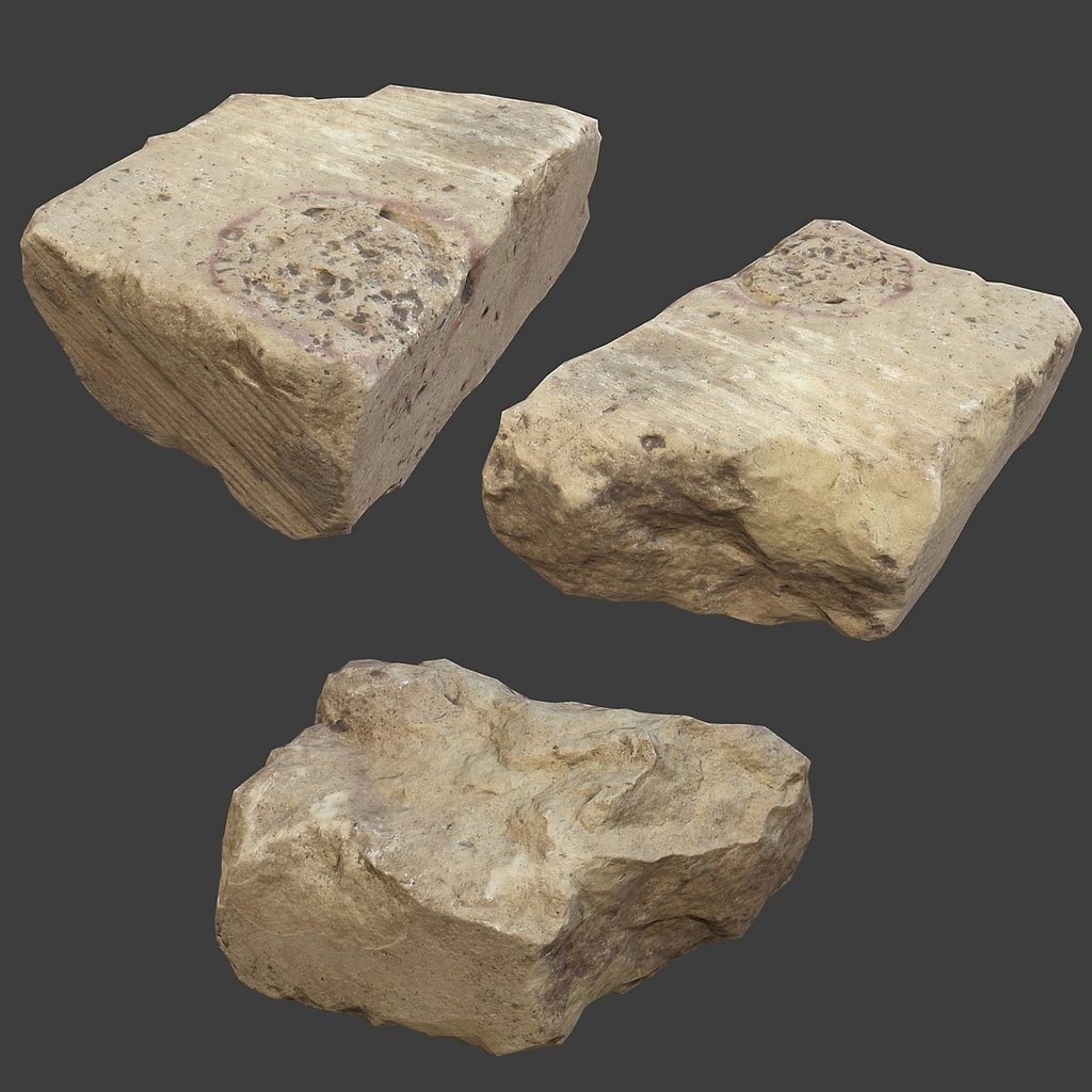 Ancient Block Debris | Architecture models | BlenderKit