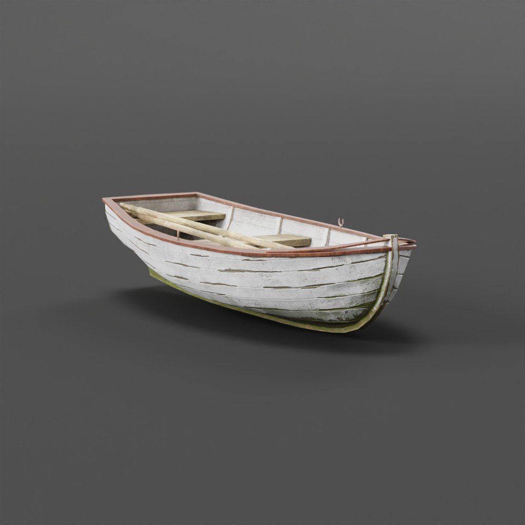 BlenderKit | Download the Wooden boat model