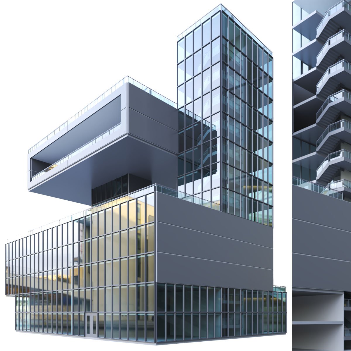 Building Tower Skyscraper Modern Glass | Commercial Buildings models ...