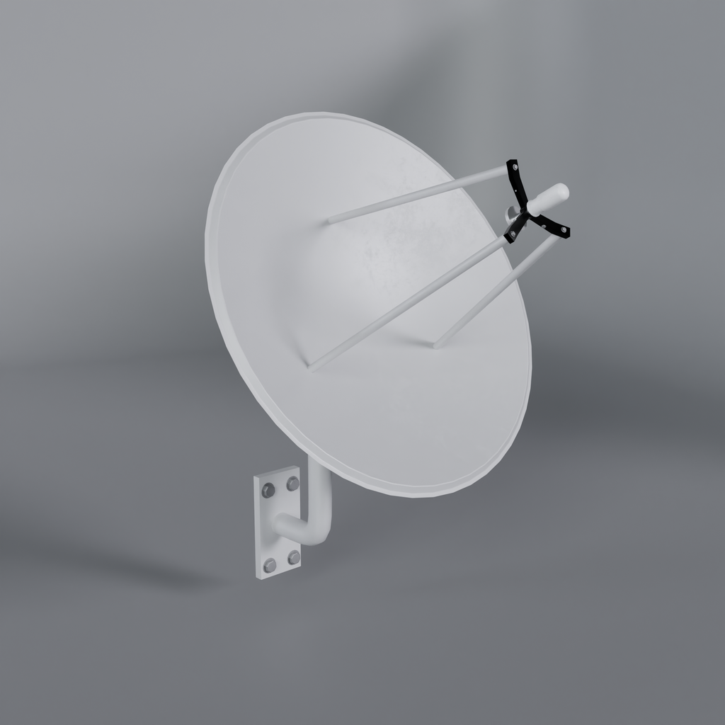 BlenderKit | Download the Wall Mounted Satellite Dish model