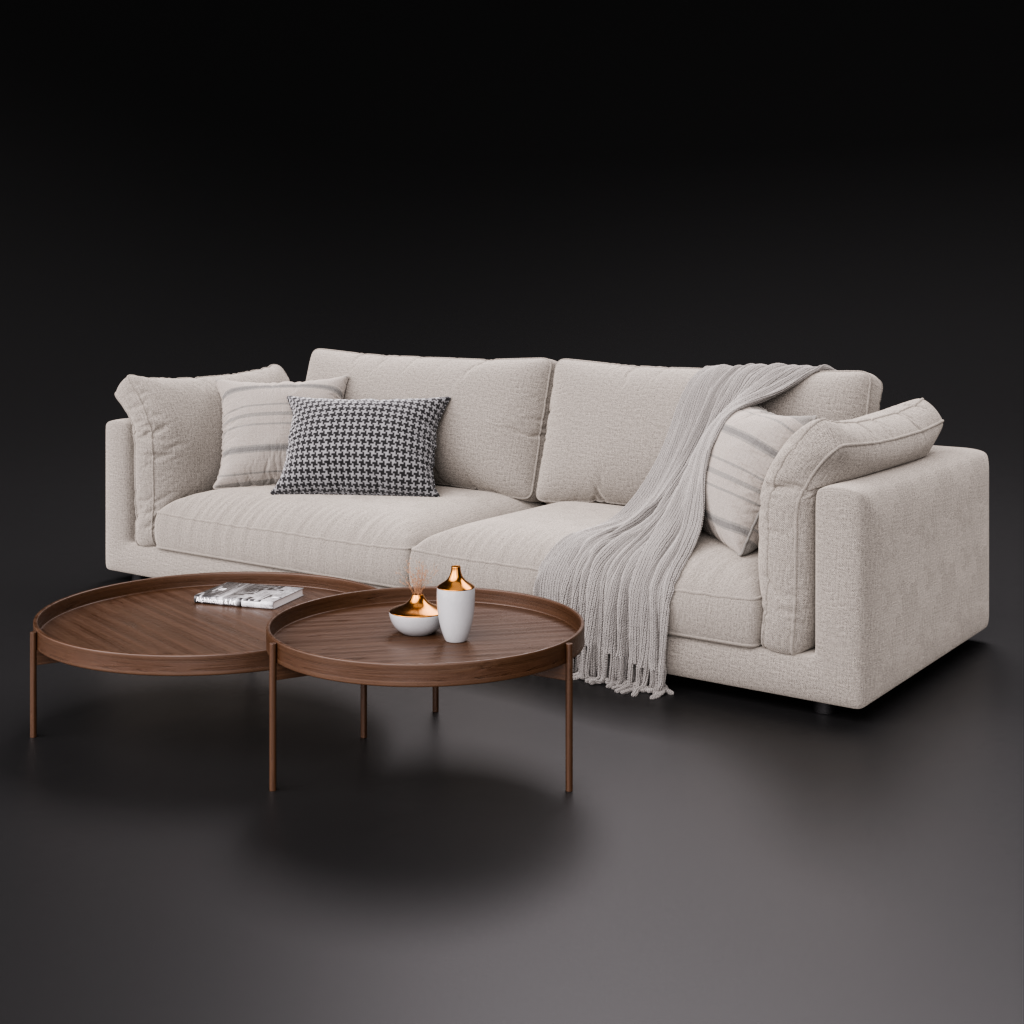 Sofa Charles 3 seater | Sofas models | BlenderKit
