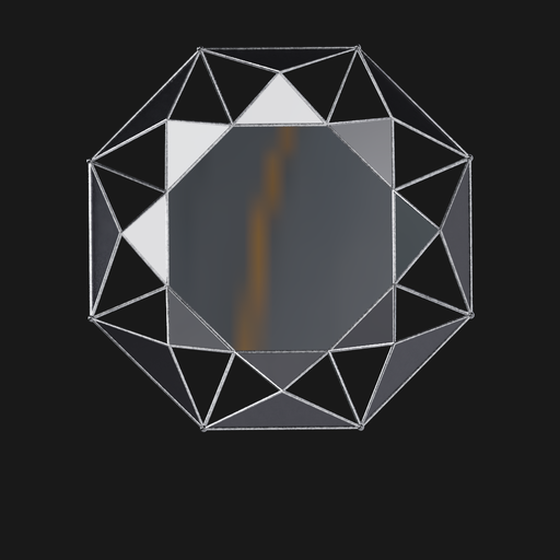 Mirror w/triangular opening frame | FREE Mirrors models | BlenderKit